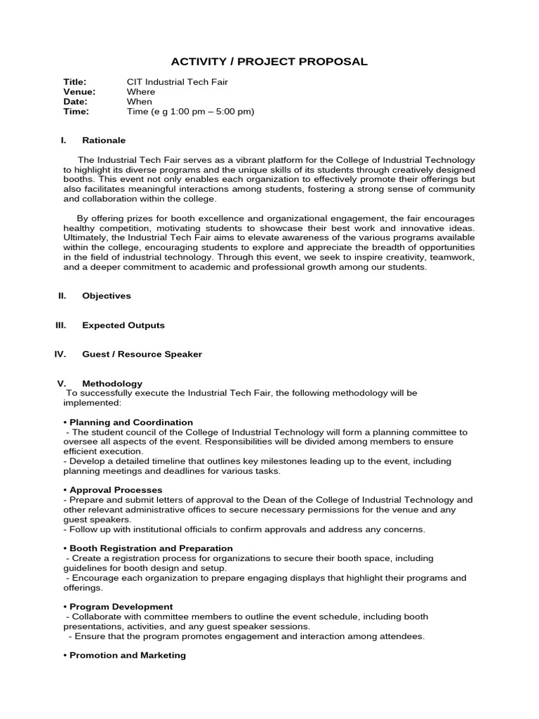 Activity Proposal Techfair | PDF | Creativity | Organizational Behavior