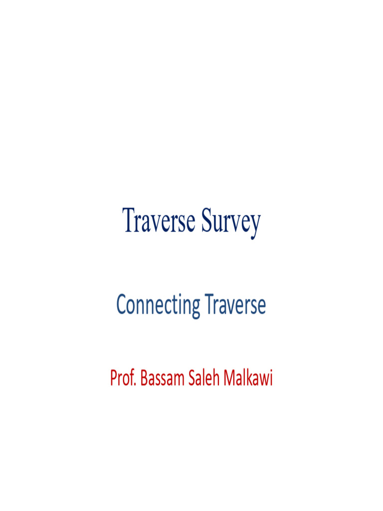 Traverse Survey - Connecting Traverse | PDF