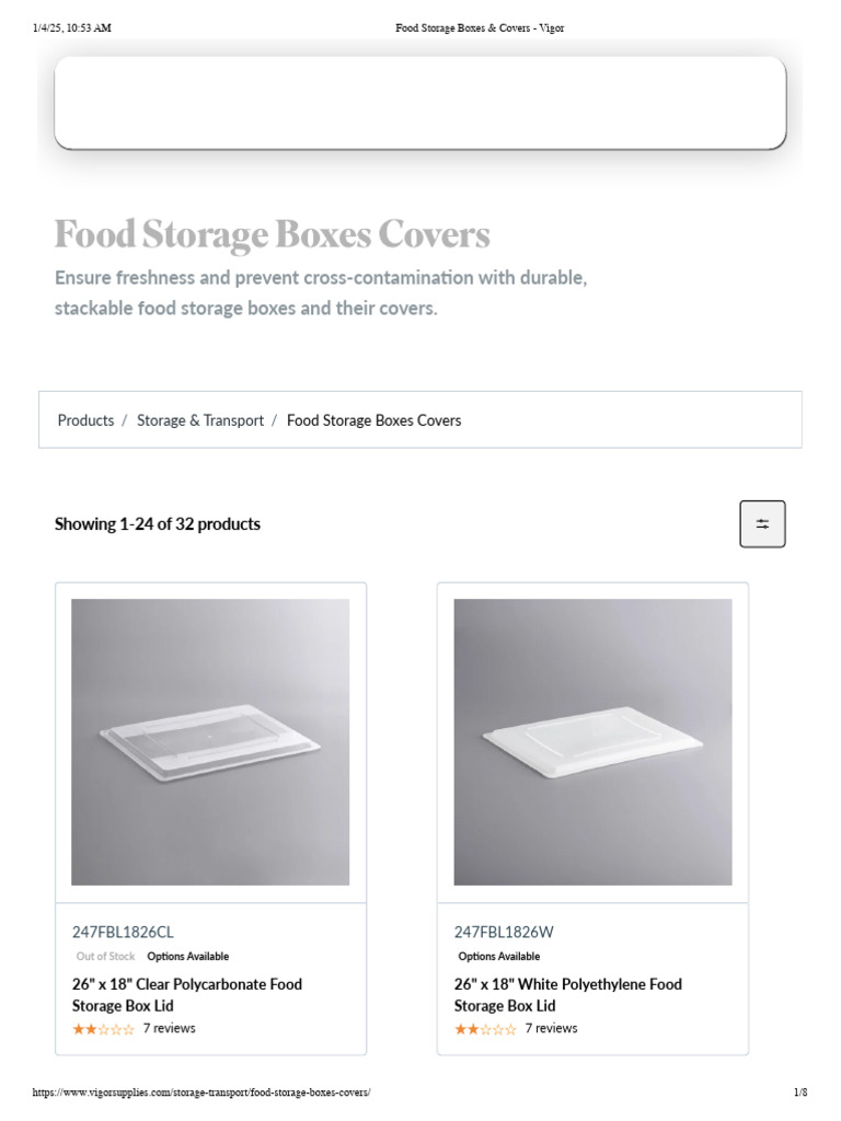 Food Storage Boxes & Covers - Vigor | PDF | Home | Tools