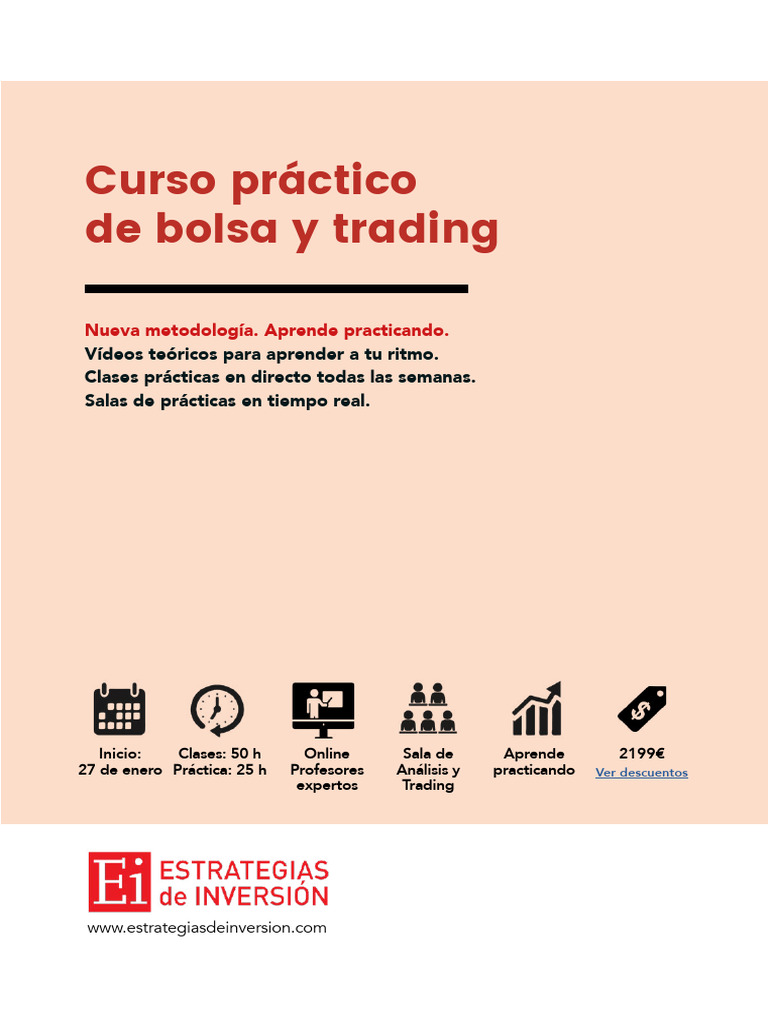 Programa Curso Practico Bolsa y Trading | PDF | Comerciante (Finanzas) | Portafolio (Finanzas)