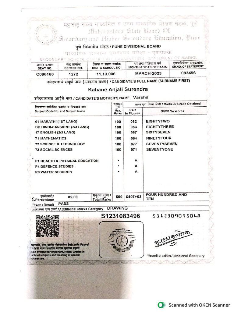 Class X Certificate | PDF