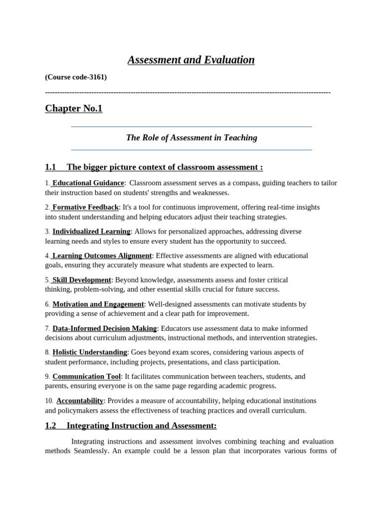 unit o1 Assesment | PDF | Educational Assessment | Teachers