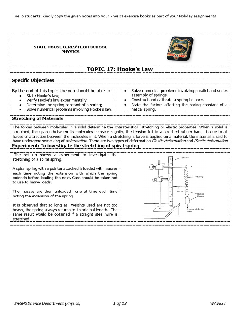 Form 2 - PHYSICS ASSIGNMENT | PDF | Waves | Frequency