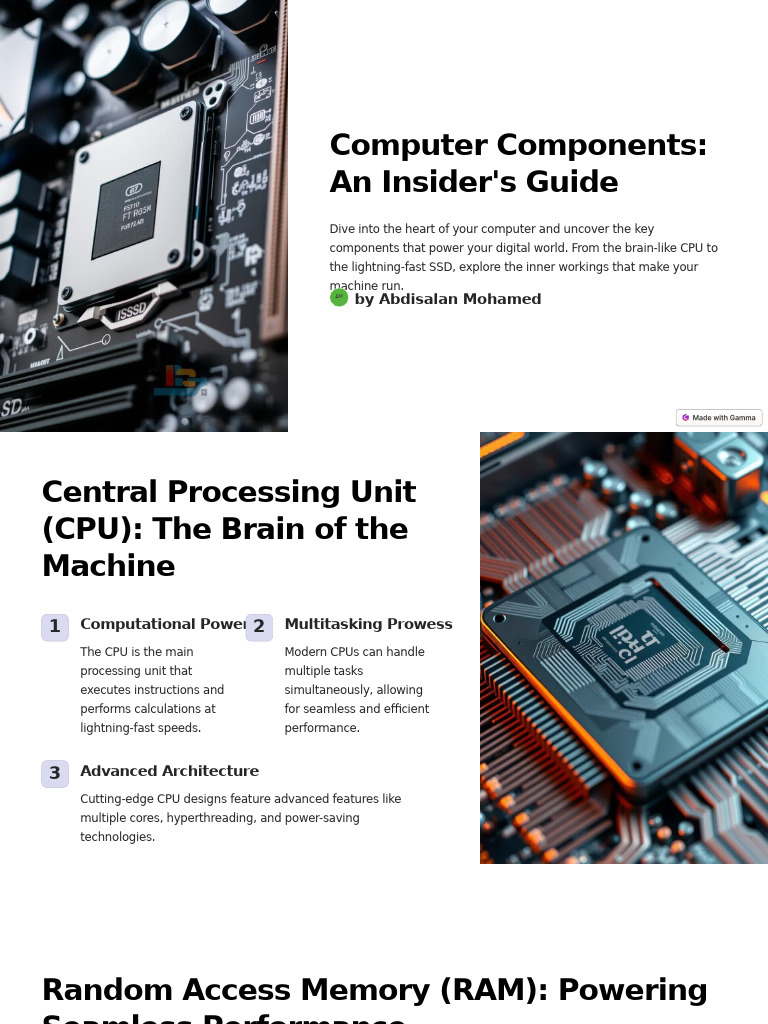 Computer Components an Insiders Guide (1) | PDF | Graphics Processing Unit | Computer Data Storage