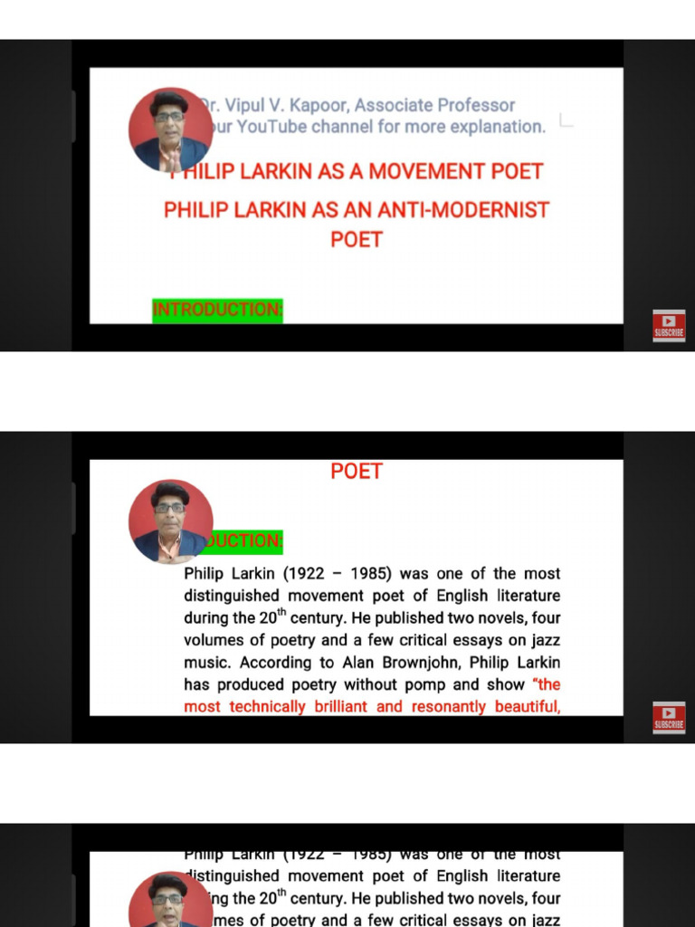 Philip Larkin Poetry Movement | PDF