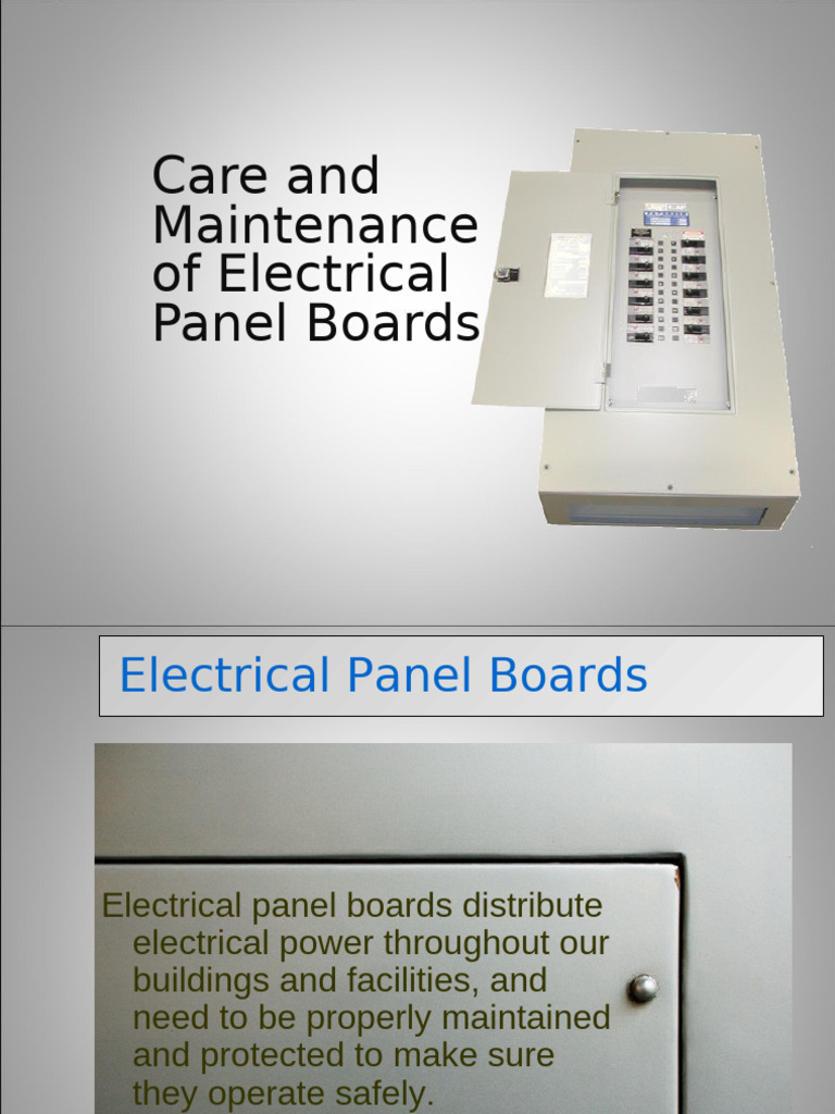 Types and Maintenance of Panel Boards | PDF | Corrosion | Electrical ...