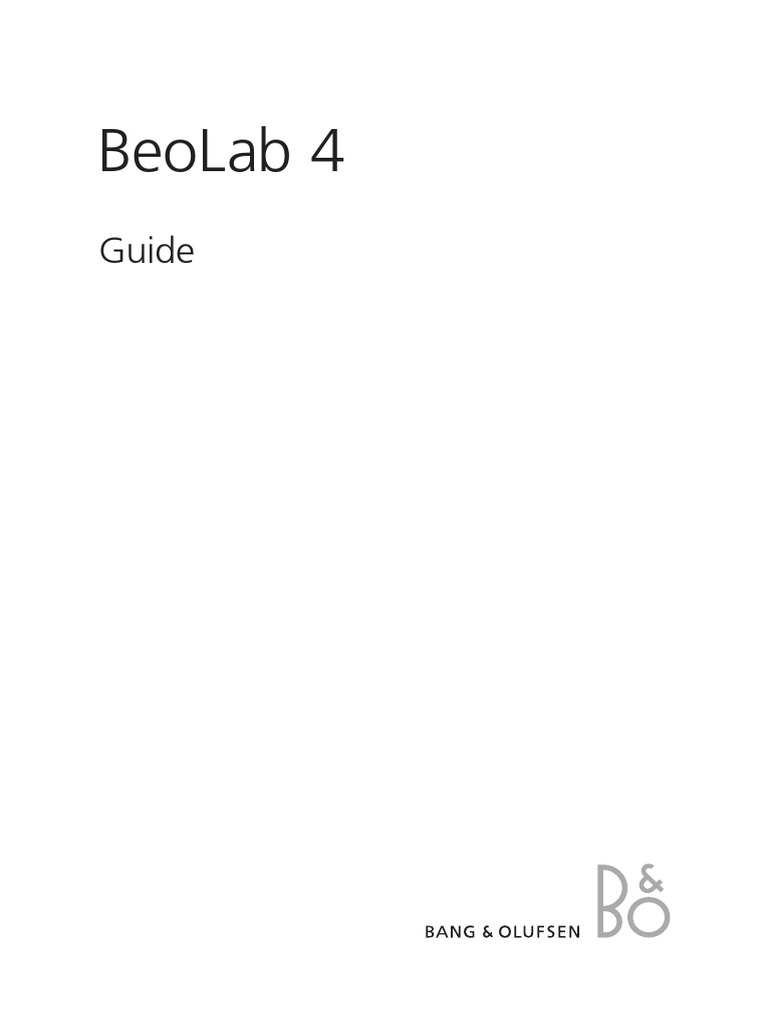 Bang Olufsen Beolab 4 User Manual | PDF | Loudspeaker | Radio