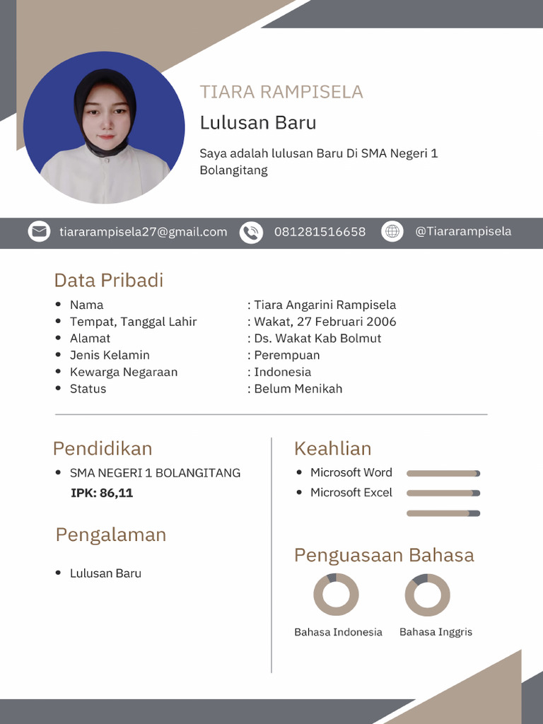 CV_Tiara_Rampisela_Lulusan_Baru_Resume | PDF