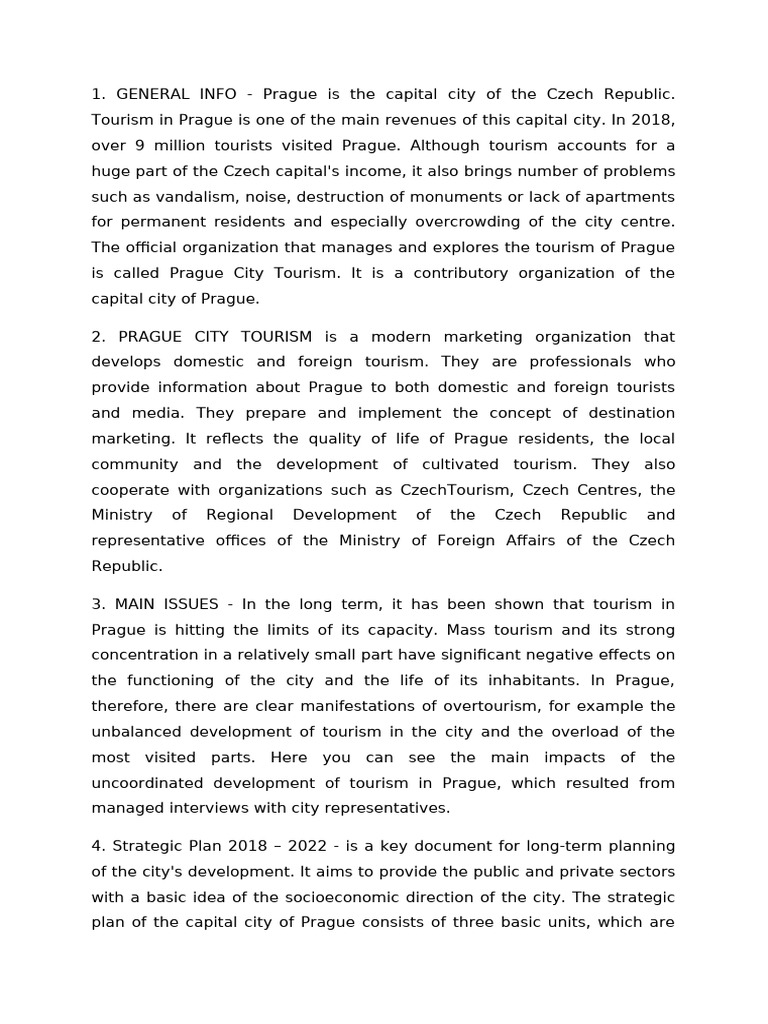 General Info | PDF | Tourism | Prague