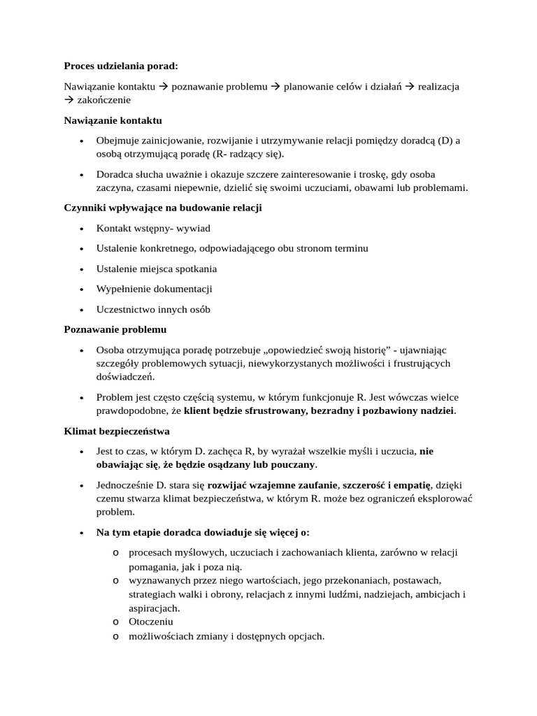 Proces Udzielania Porad | PDF
