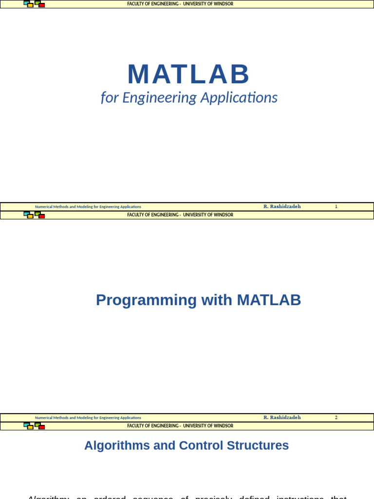 4 - Programming With MATLAB - P | PDF | Control Flow | Numerical Analysis