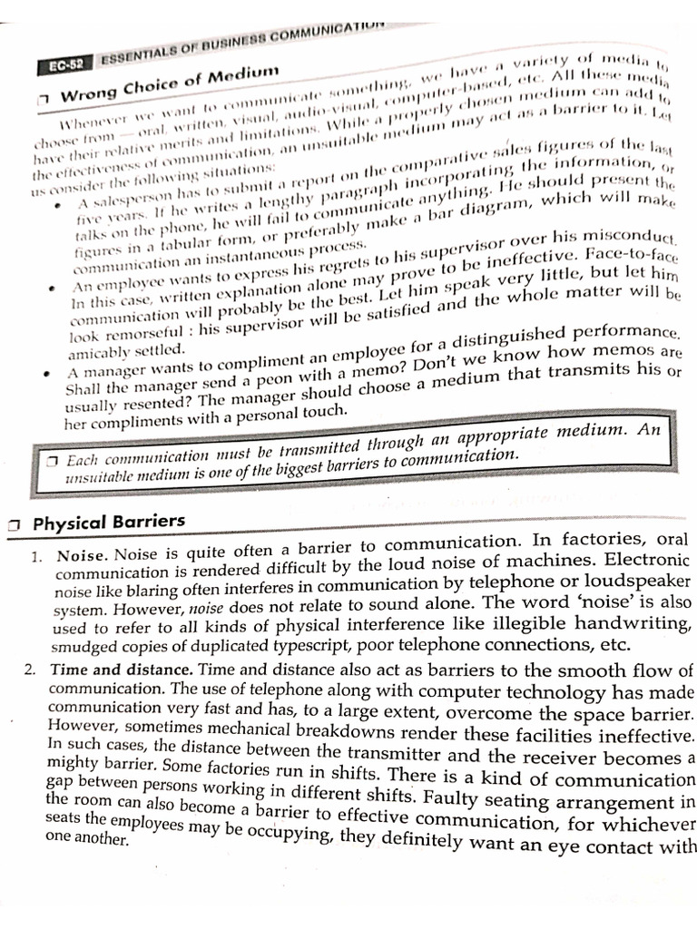 Barriers To Comm | PDF
