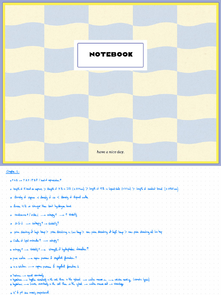 Notebook Biochemistry | PDF