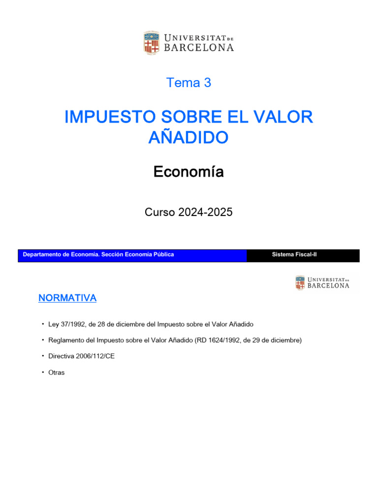 Esquemas IVA 2024-25 | PDF | Impuesto al valor agregado | Impuestos