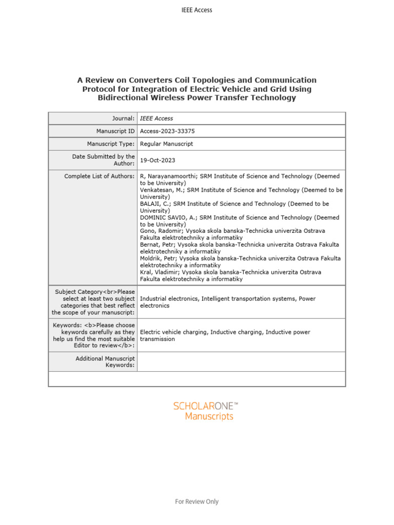 Access-2023-33375 Proof Hi | PDF | Electric Vehicle | Electrical Grid