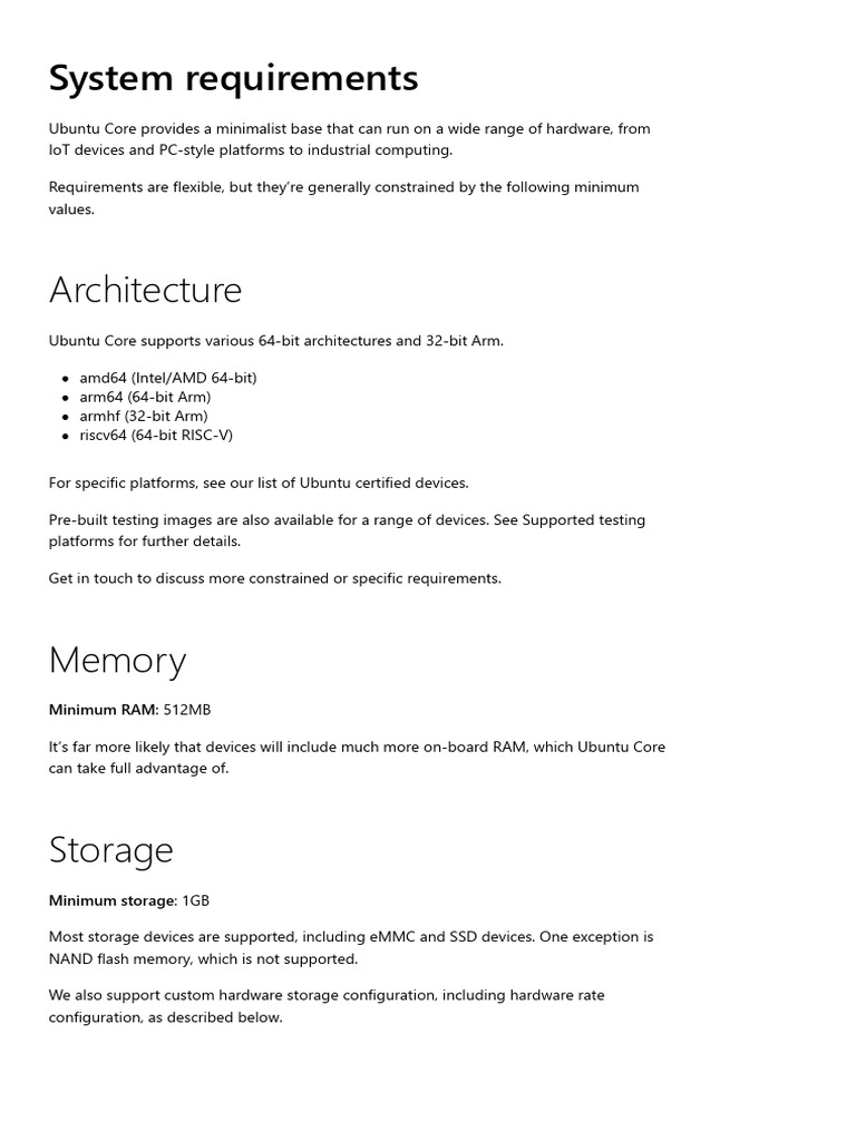 System Requirements - Ubuntu | PDF