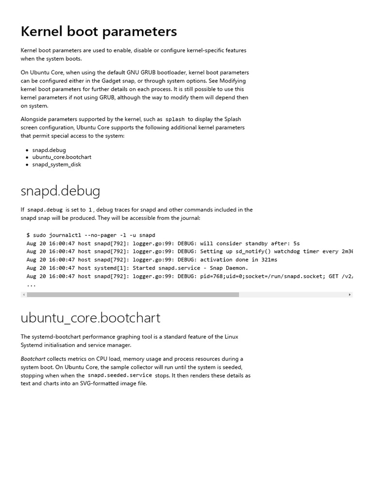 Kernel Boot Parameters - Ubuntu | PDF | Booting | Unix