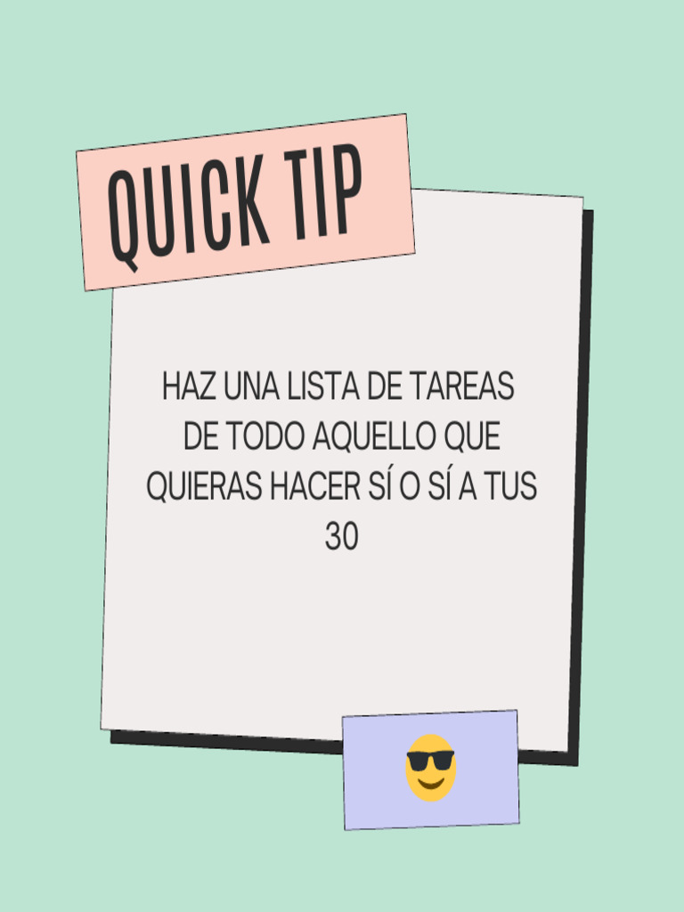 Quick Tip: Haz Una Lista de Tareas de Todo Aquello Que Quieras Hacer Sí ...