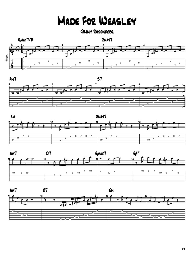 Made for Weasley: Guitar Tabs | PDF