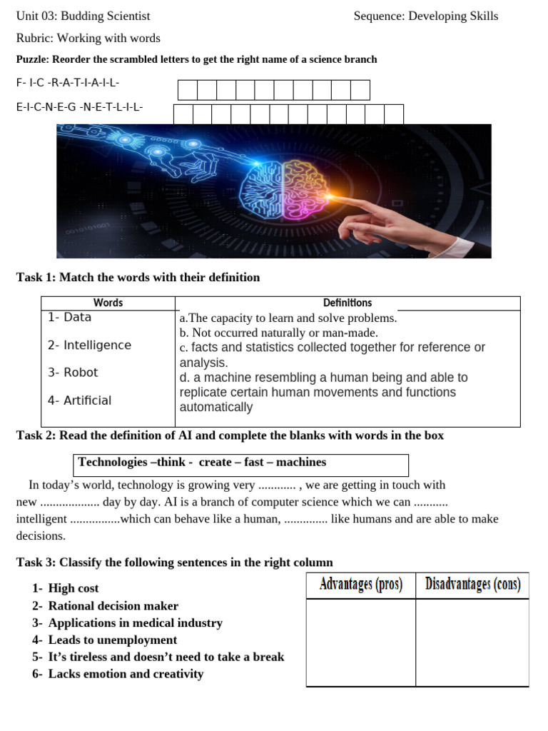 Budding Scientist- Artificial Intelligence | PDF Budding Scientist- Artificial Intelligence | PDF