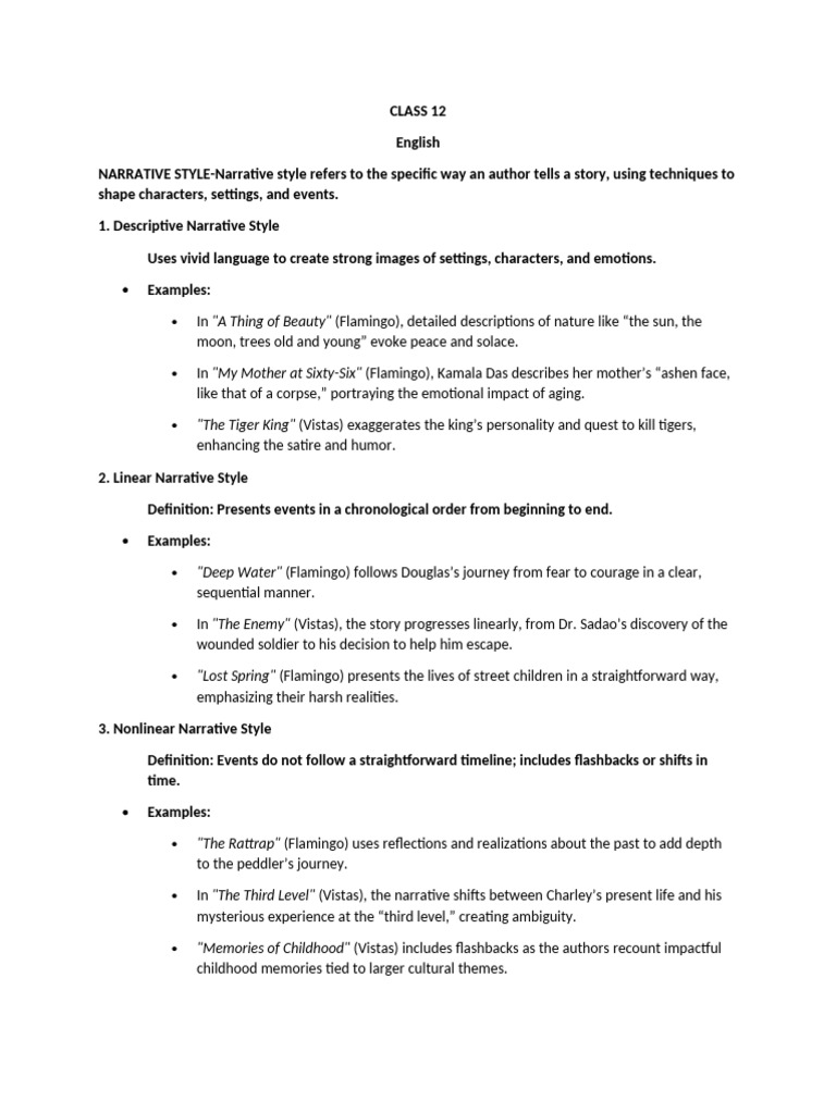 Narrative Techniques in Literature | PDF | Narration | Narrative