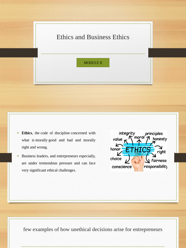 Ethics and Business Ethics - Module-II | PDF | Morality | Business Ethics