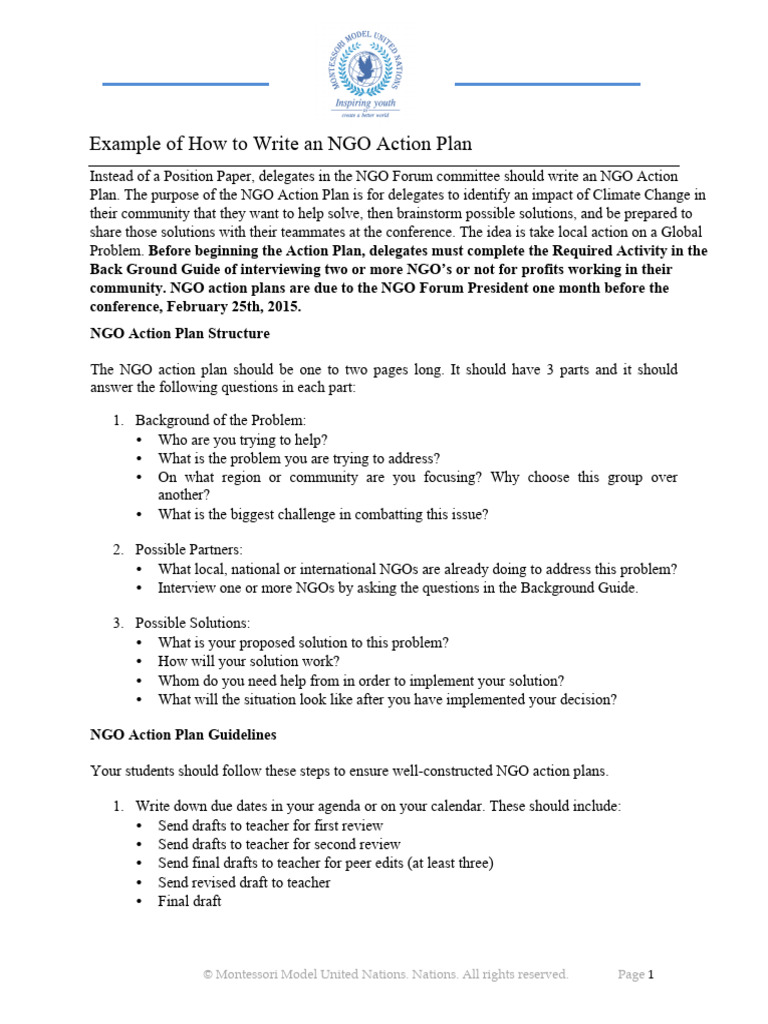 Action-Plan-NGO-2015-1 | PDF | Non Governmental Organization