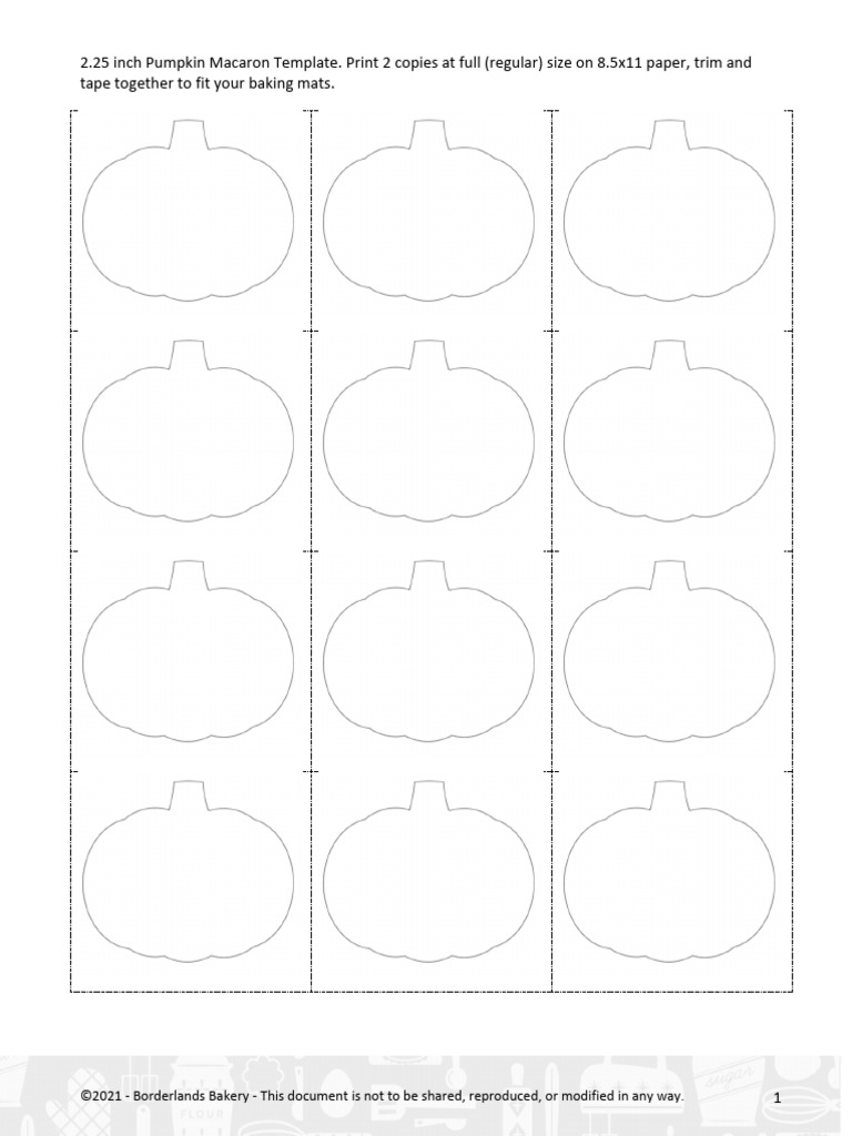 2 - 25 Inch Pumpkin Macaron Template | PDF