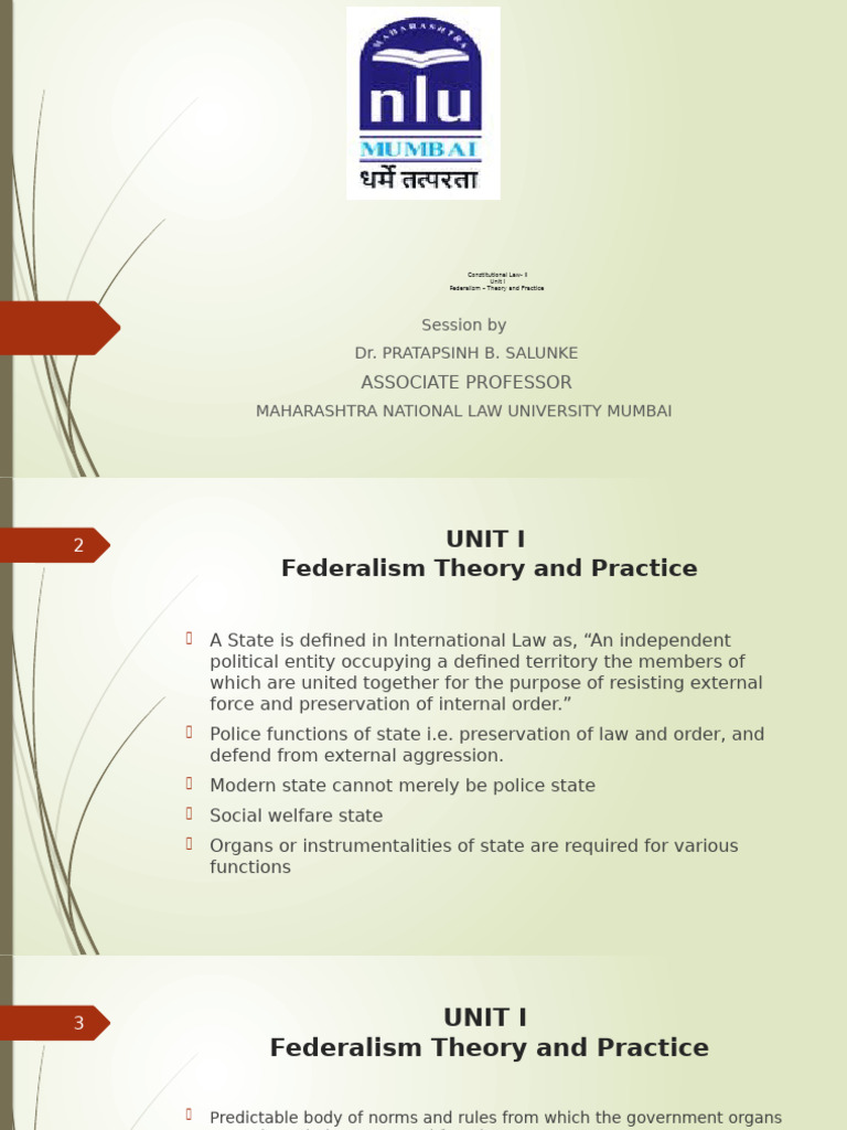 Unit 2 Federalism Theory and Practice | PDF | Constitution | Federalism