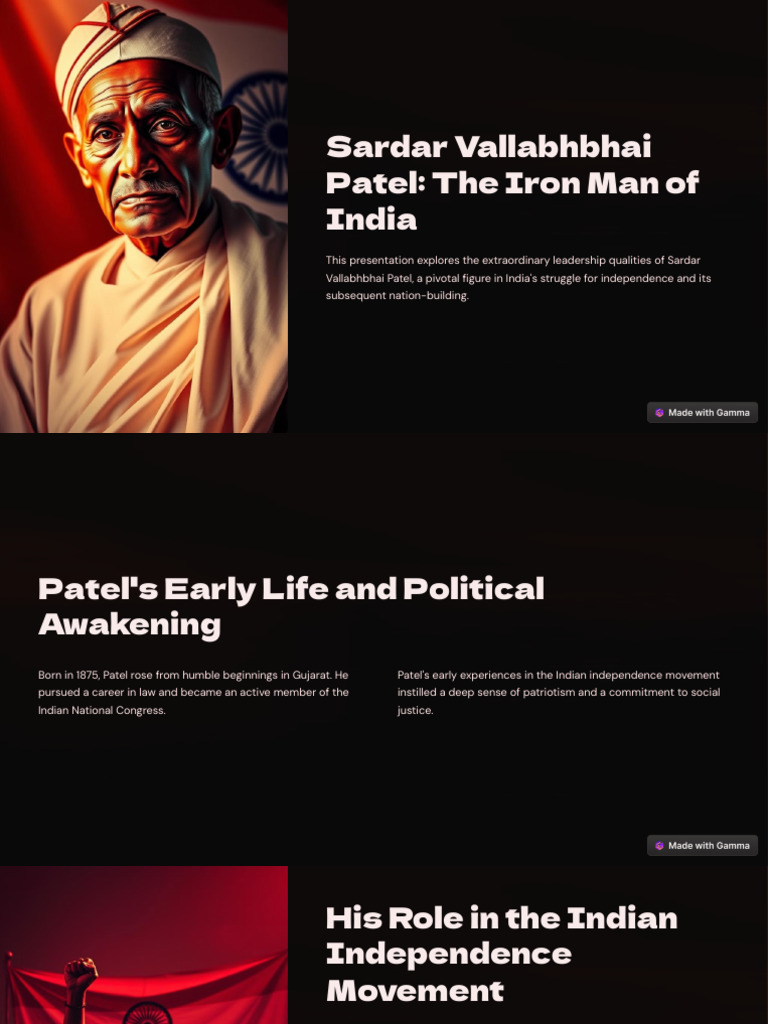 Sardar Vallabhbhai Patel: India's Iron Man | PDF