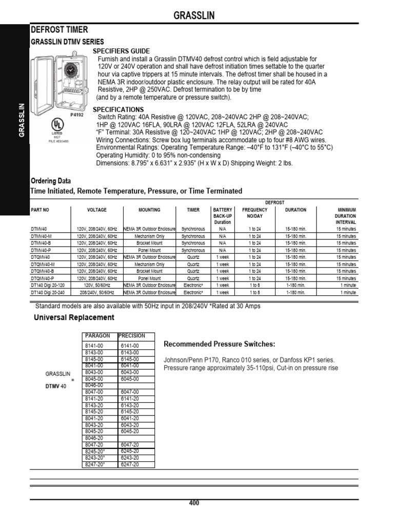 Grasslin Timers | PDF | Switch | Alternating Current