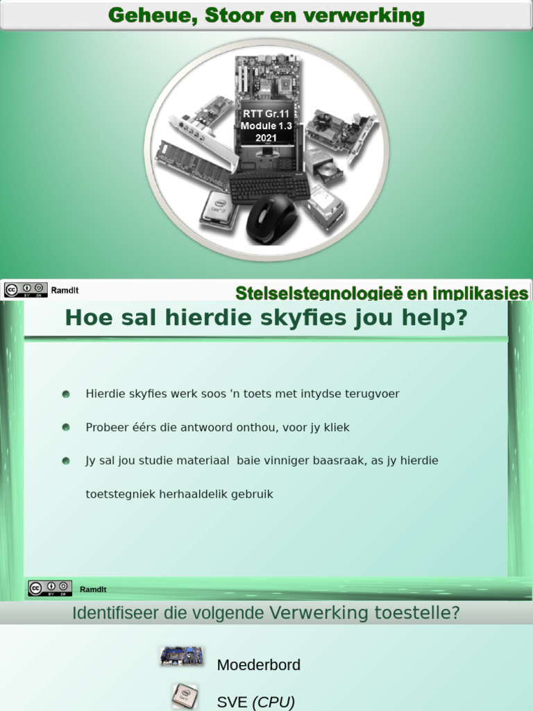 Gr.11 RTT Mod 1.3 Geheue Stoor en Verwerking | PDF