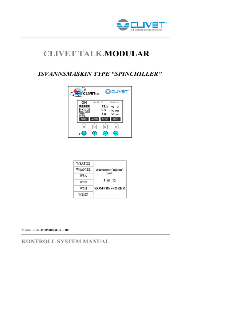 Clivet Panel Talk - Modular | PDF
