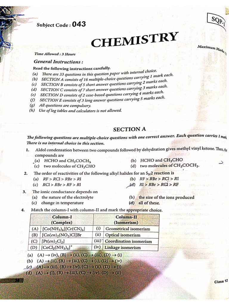 Sample Paper 1-1 | PDF