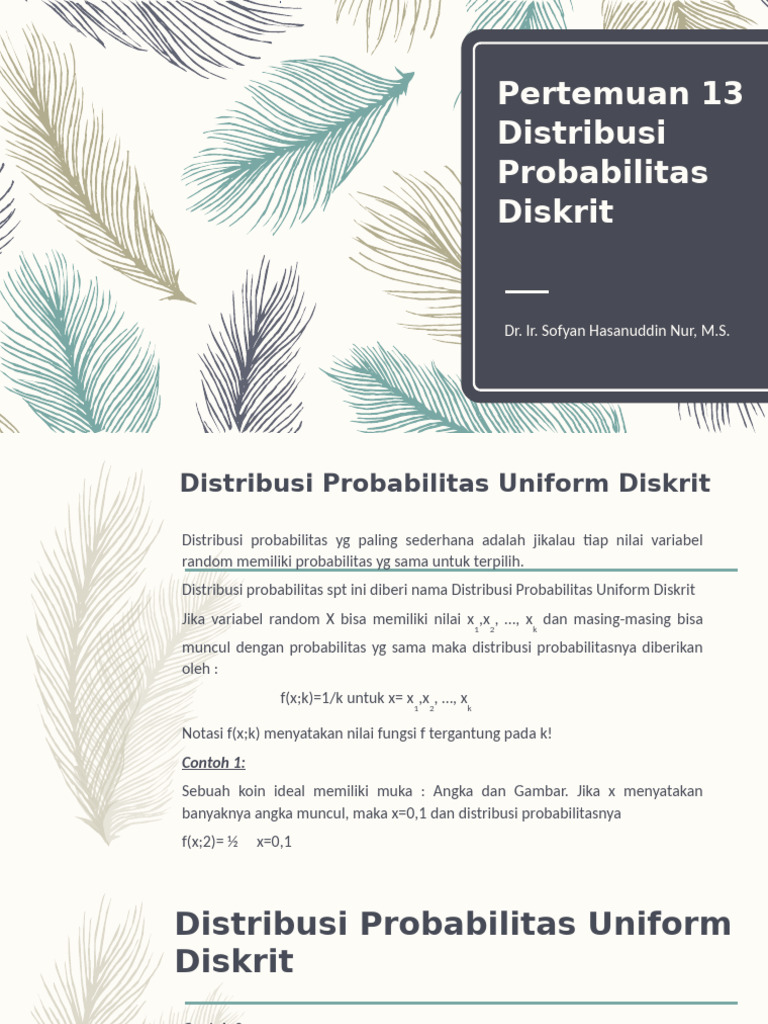 Distribusi Probabilitas Diskrit | PDF