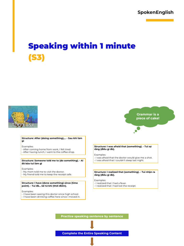 Speaking Within 1 Minute S3 | PDF