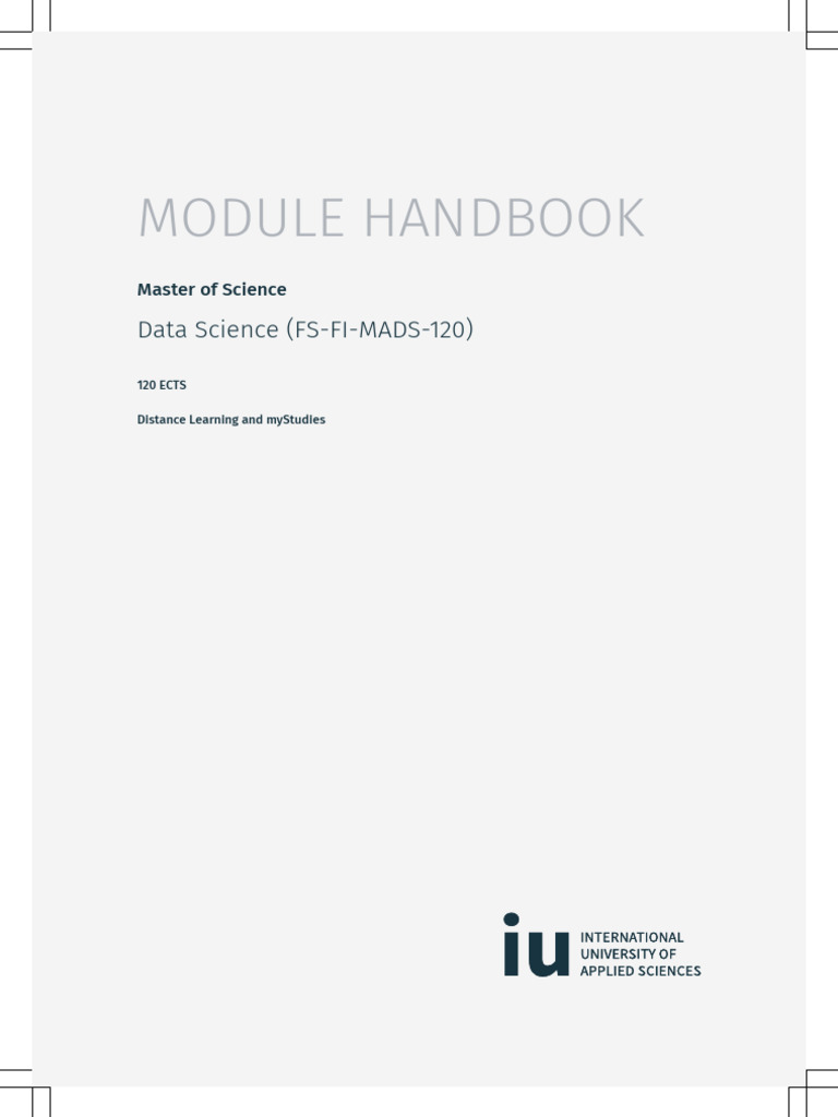 Master of Science in Data Science Handbook | PDF | Vector Space ...