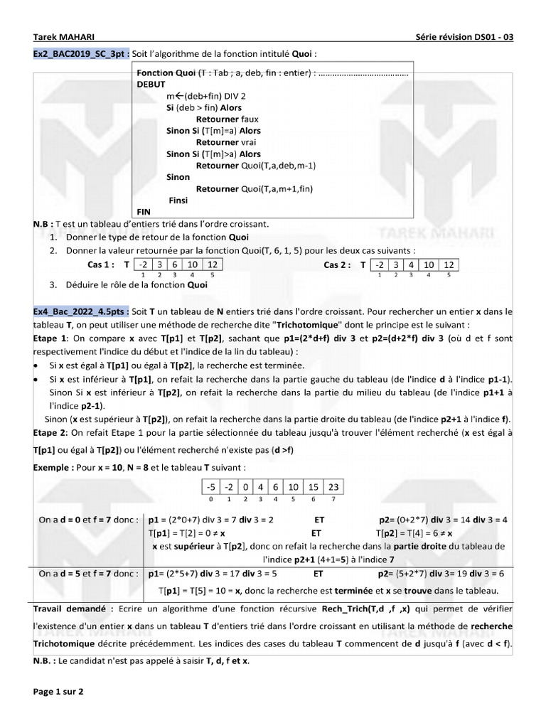 4SI - Série Révision DS01 - 03 | PDF