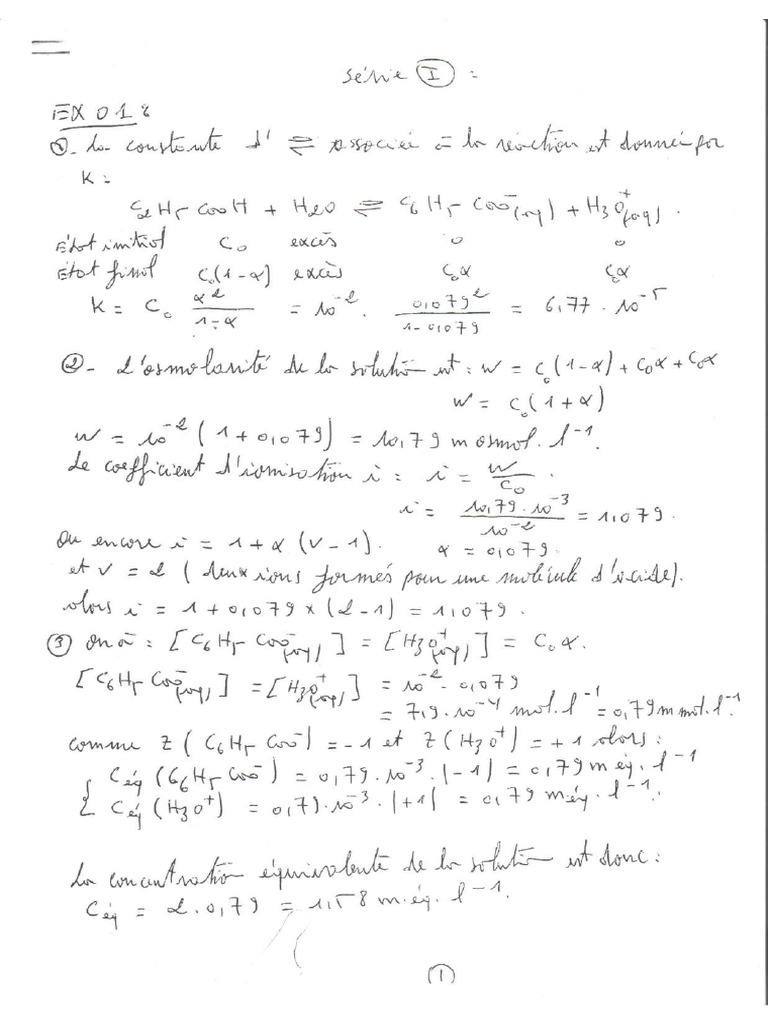 Corrigé Série de TD 2 Electrochimie L3 2024 2025 | PDF