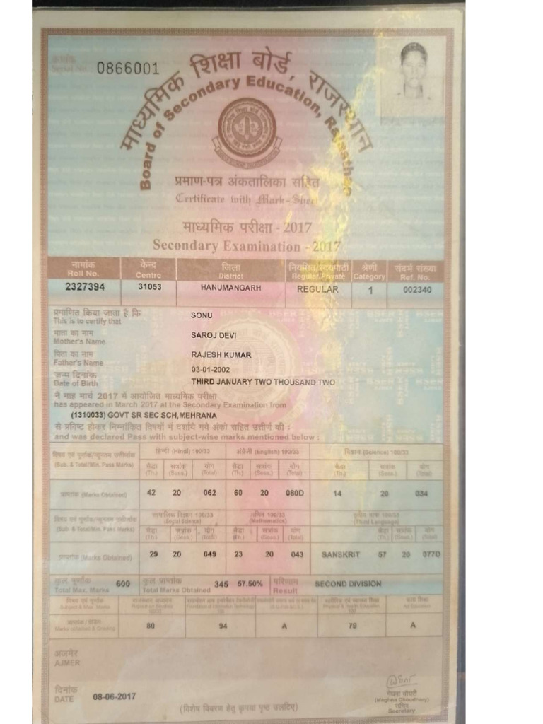 10 Th Marksheet _compressed | PDF