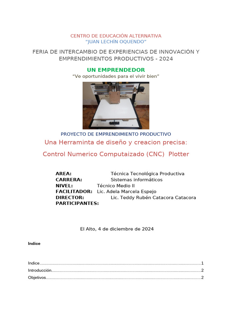 Informe CNC CEA | PDF | Control numerico | Diseño
