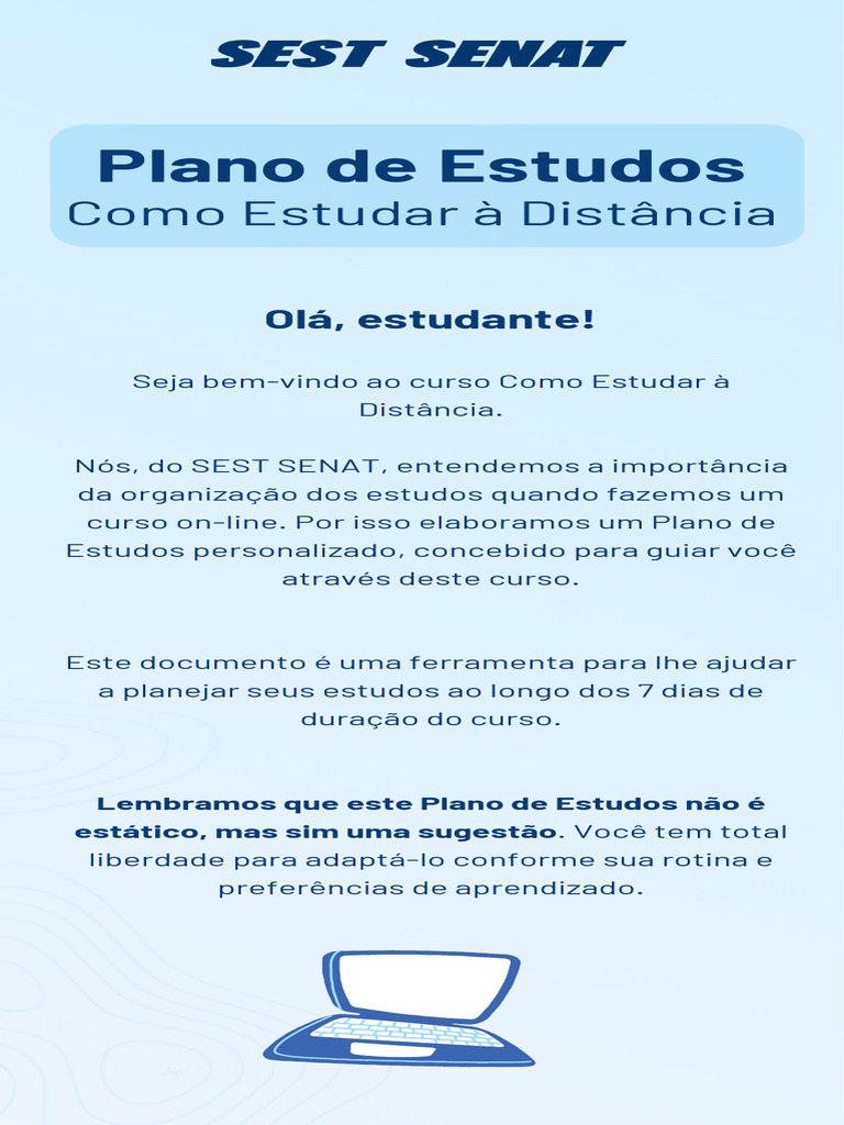 Plano de Estudos para Curso EAD | PDF | Aprendizado