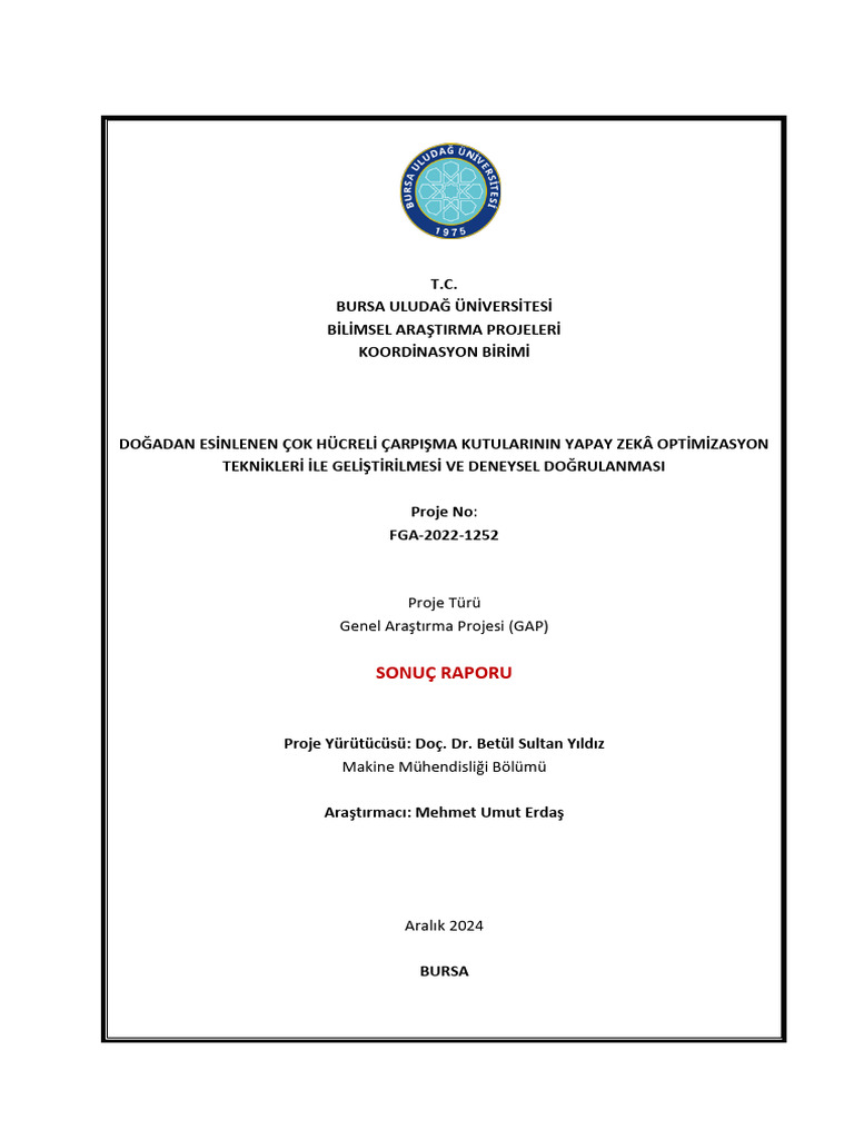 FGA 1252 Sonuç Raporu | PDF