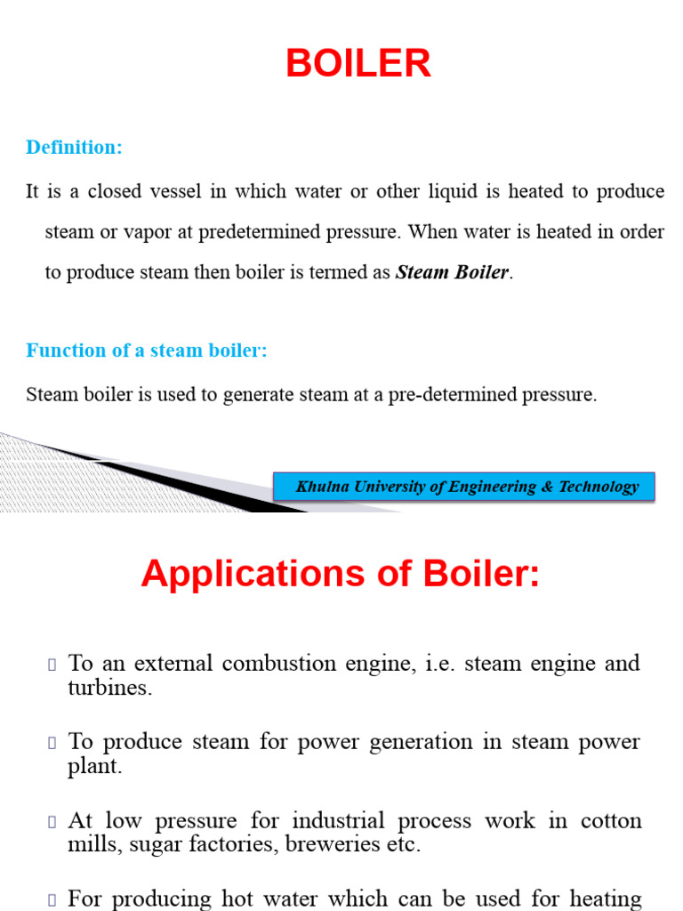 Boiler.pptx | PDF | Boiler | Gas Technologies