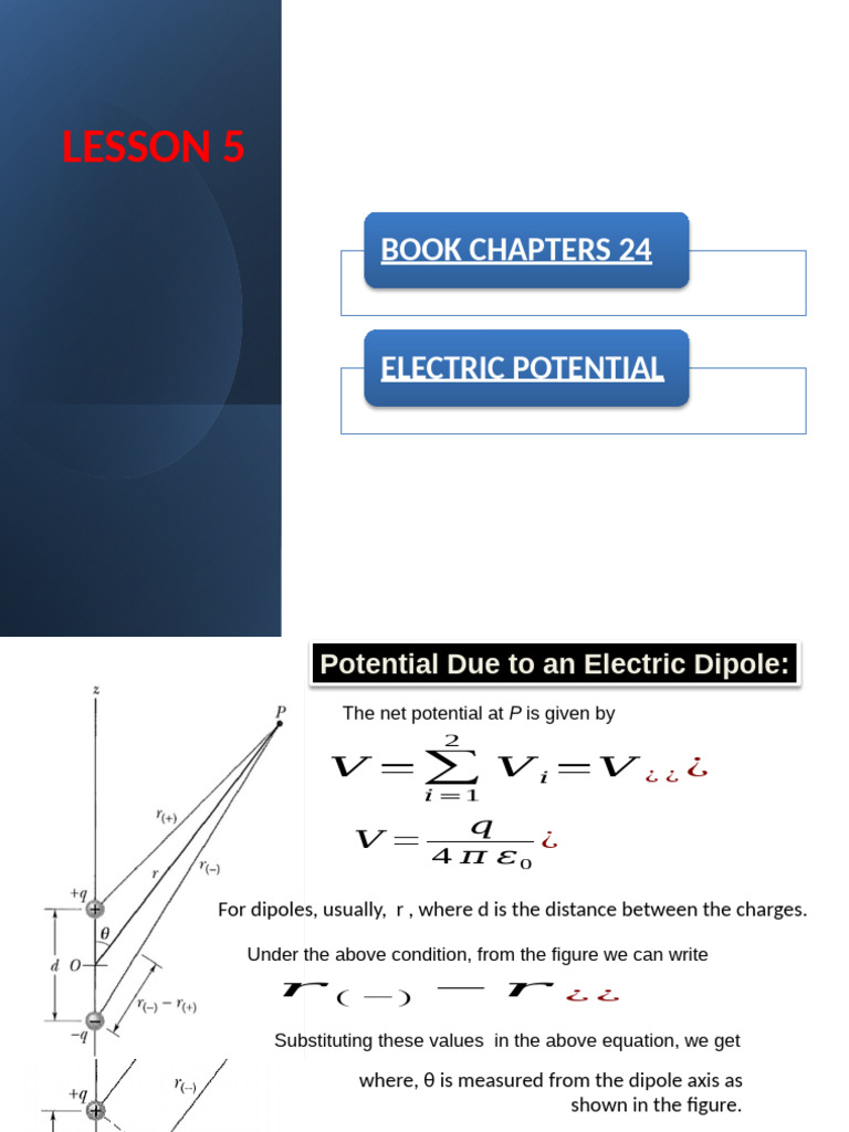 Electric Potential & Field Calculations | PDF | Electric Field ...
