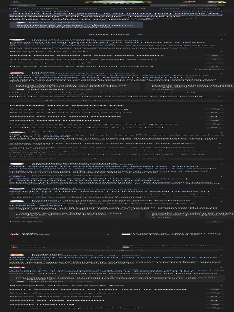 Stoop To Your Level - Google Search | PDF