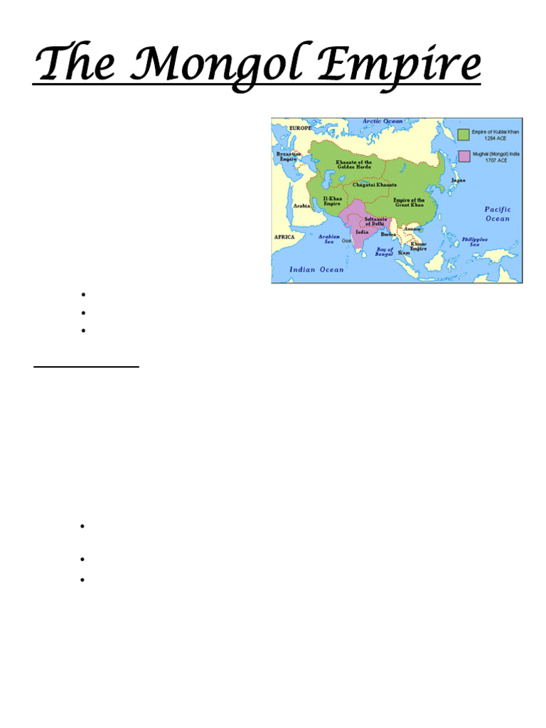 The Rise and Legacy of the Mongol Empire | PDF | Genghis Khan | Mongol ...