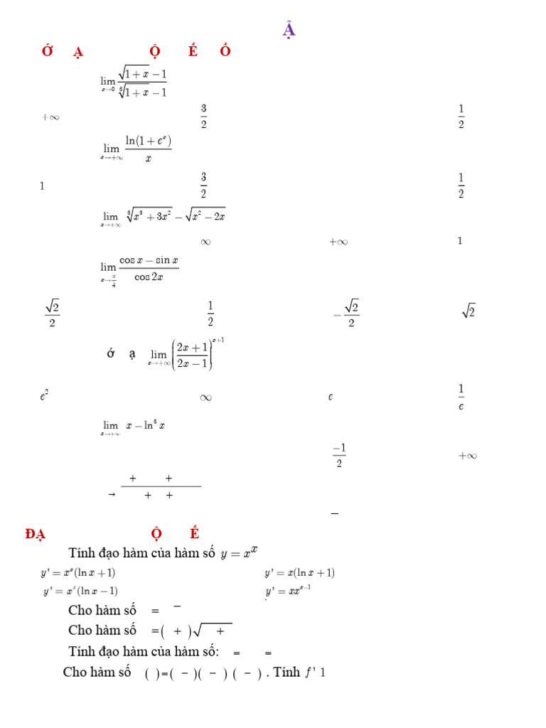ÔN TẬP TCC C1 | PDF