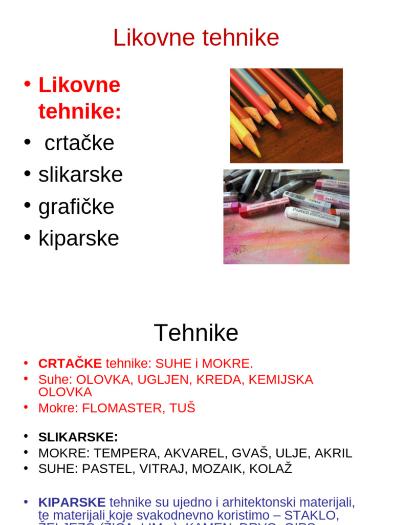 Likovne Tehnike | PDF