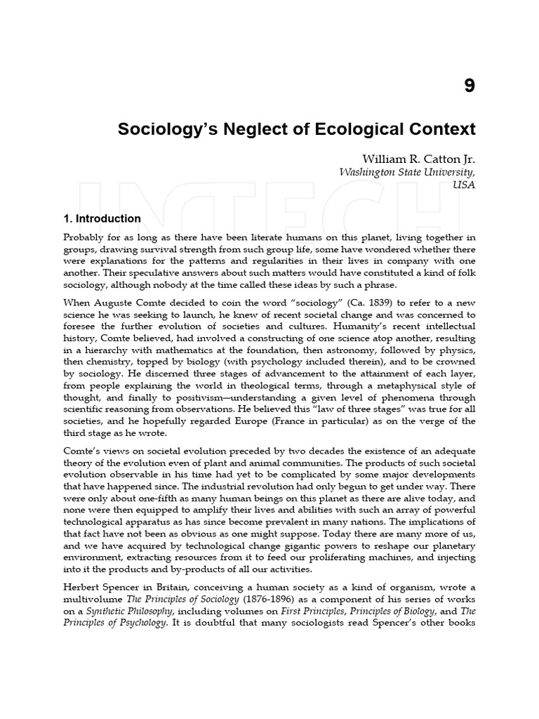 Sociology's Neglect of Ecological Context -- William R_ Catton -- 2011 ...